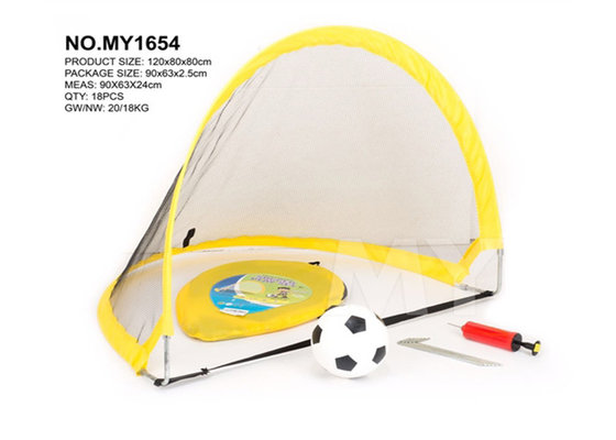 120 CM Foldable Pop Up Soccer Goal Set Children's Play Toys W / Carry Bag Yellow supplier