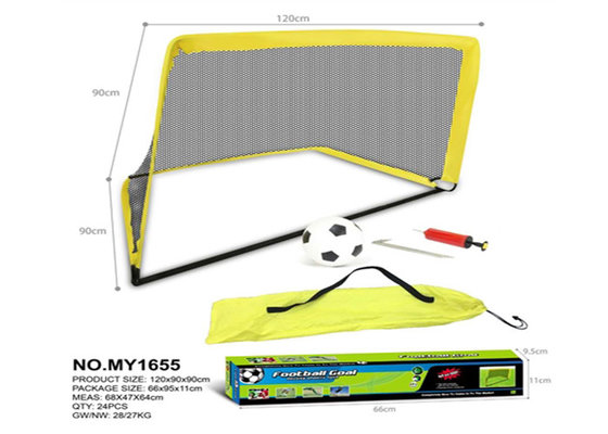 120 CM Foldable Pop Up Soccer Goal Set Children's Play Toys W / Carry Bag Yellow supplier