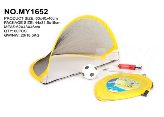 120 CM Foldable Pop Up Soccer Goal Set Children's Play Toys W / Carry Bag Yellow supplier