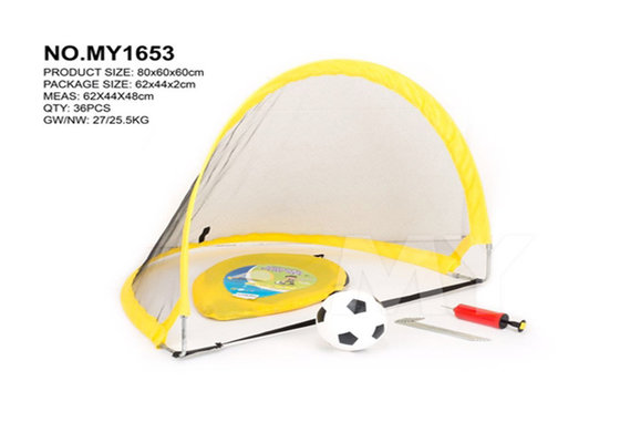 120 CM Foldable Pop Up Soccer Goal Set Children's Play Toys W / Carry Bag Yellow supplier
