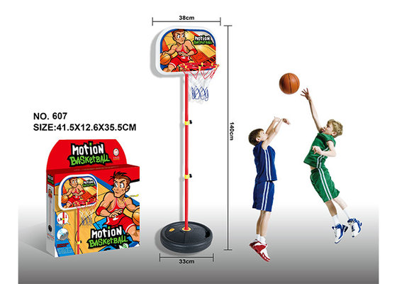 Portable Basketball Hoop Stand Children's Play Toys Wheels Metal Rim 190 CM Height supplier