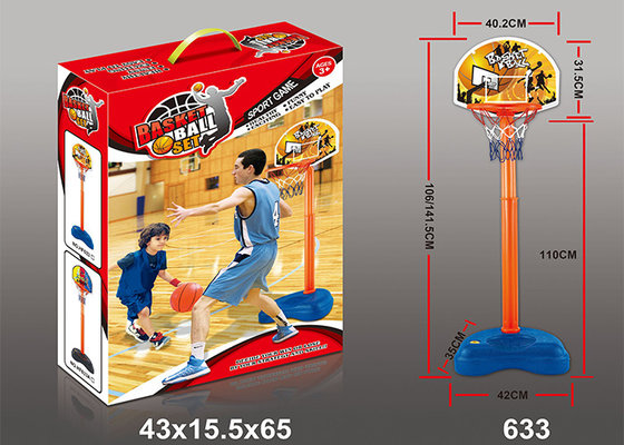 Portable Basketball Hoop Stand Children's Play Toys Wheels Metal Rim 190 CM Height supplier