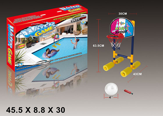 Unisex Children's Play Toys , 2 In 1 Water Basketball Hoop Soccer Goal Set Floatable Blue supplier