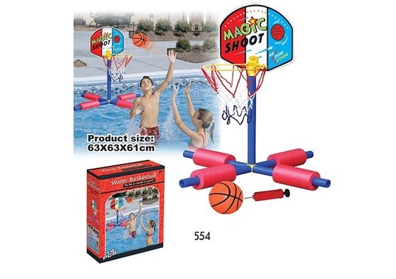 Unisex Children's Play Toys , 2 In 1 Water Basketball Hoop Soccer Goal Set Floatable Blue supplier