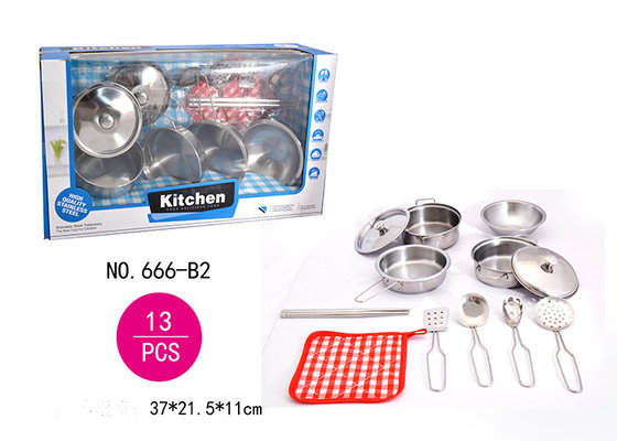 36 Pcs Stainless Steel Kitchen Set Children's Play Toys Pretend Play Cookware supplier