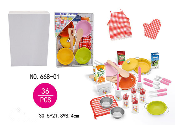36 Pcs Stainless Steel Kitchen Set Children's Play Toys Pretend Play Cookware supplier