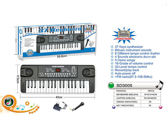 Blue 32 Keys Electric Keyboard Children's Play Toys Piano Instrument 37 Synthesizer supplier