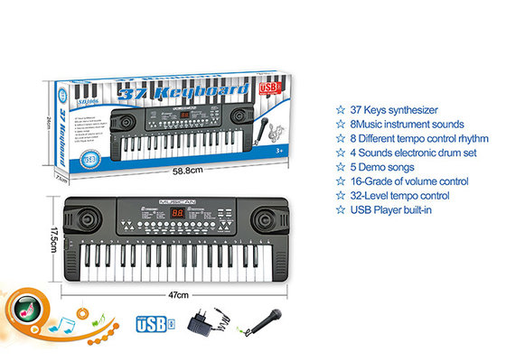 Blue 32 Keys Electric Keyboard Children's Play Toys Piano Instrument 37 Synthesizer supplier