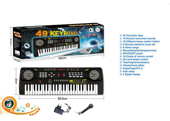 49 Keys Electric Keyboard Dual Power Kids Toy Piano W / Mic Powered By AA Batteries supplier