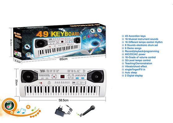 49 Keys Electric Keyboard Dual Power Kids Toy Piano W / Mic Powered By AA Batteries supplier
