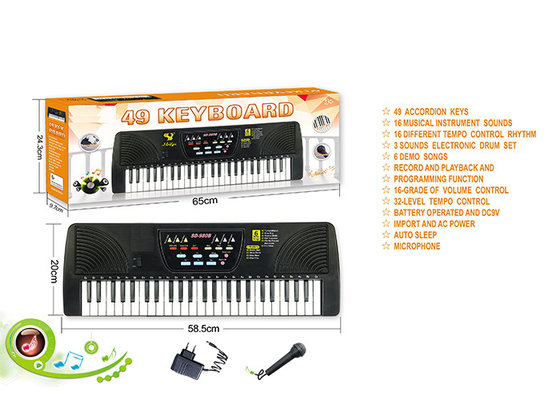 49 Keys Electric Keyboard Dual Power Kids Toy Piano W / Mic Powered By AA Batteries supplier