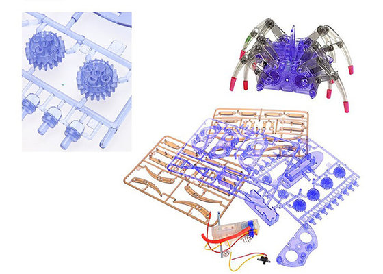 STEM Learning Assembly Electric Robot Spider Toy / Diy Blocks For Kids supplier
