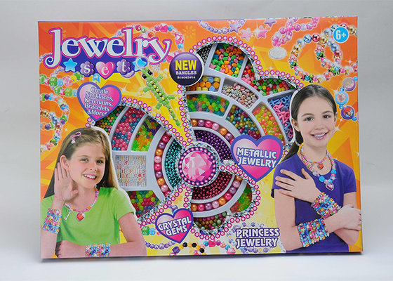 Crystal Wooden Gems DIY Jewelry Beads Set Arts And Crafts Toys Age 3 Girls Necklace supplier