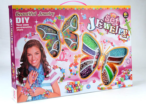 Crystal Wooden Gems DIY Jewelry Beads Set Arts And Crafts Toys Age 3 Girls Necklace supplier