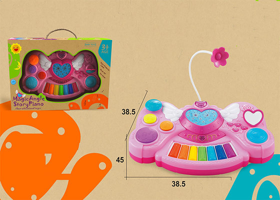 Kids 15 " Educational Music Piano Infant Baby Toys W / Mic Cymbal Drum 7 Keys supplier