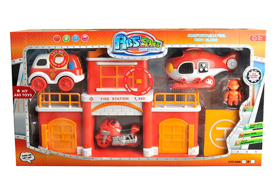 ABS Plastic Toddlers Rescue Vehicle / Infant Baby Toys Car W / Sound & Light Blue supplier
