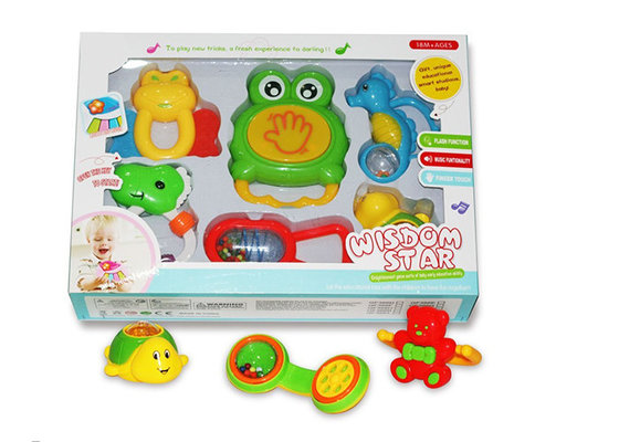 6 Pcs Plastic Kids Music Piano Baby Rattle Teether Toddler Instrument supplier