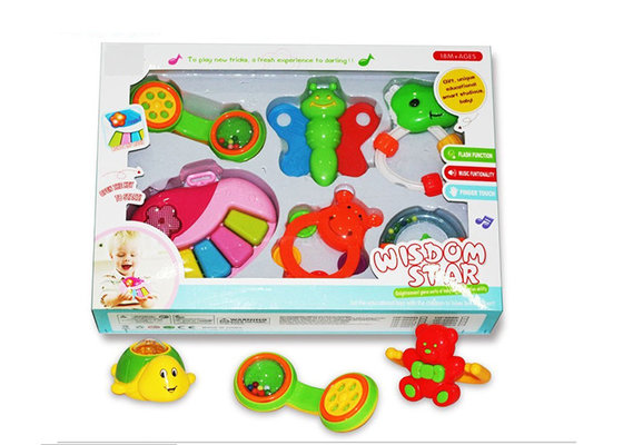 6 Pcs Plastic Kids Music Piano Baby Rattle Teether Toddler Instrument supplier