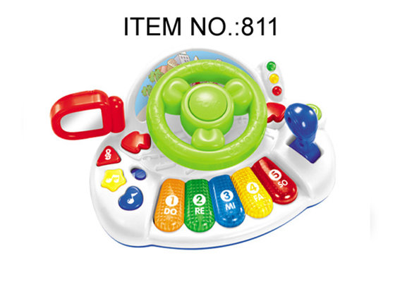 Kids 15 " Educational Music Piano Infant Baby Toys W / Mic Cymbal Drum 7 Keys supplier
