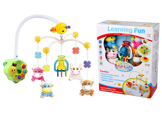 8 Melodies Musical Crib Mobile Bed Ring Infant Baby Toys W / Remote Control Light supplier