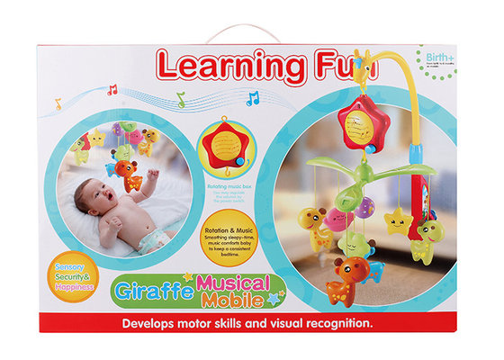 8 Melodies Musical Crib Mobile Bed Ring Infant Baby Toys W / Remote Control Light supplier