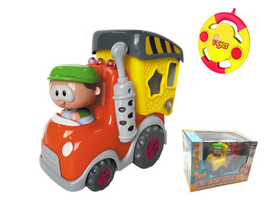 Toddler Plastic RC Cartoon Block Cars Infant Baby Toys 18 Months Radio Control supplier