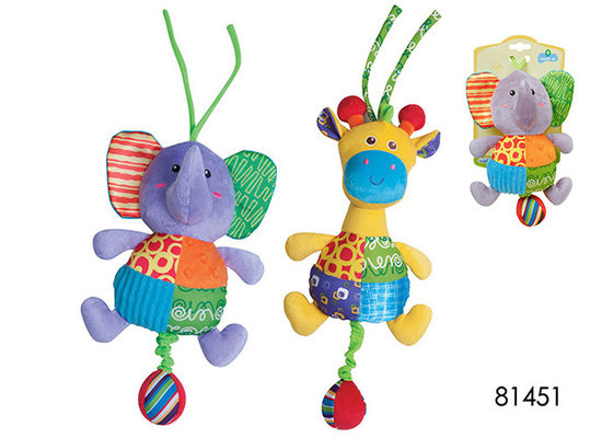 8 " Musical Elephant Plush Rattle Toy For Baby Age 3 Months Phthalates - Free supplier