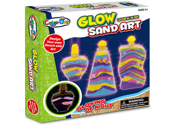 Educational DIY Glow Sand Arts And Crafts Toys / Children Learning Kits W / Bottles supplier