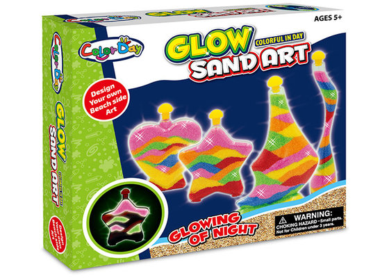 Educational DIY Glow Sand Arts And Crafts Toys / Children Learning Kits W / Bottles supplier