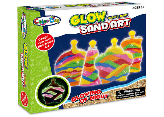 Educational DIY Glow Sand Arts And Crafts Toys / Children Learning Kits W / Bottles supplier