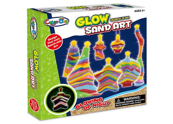 Educational DIY Glow Sand Arts And Crafts Toys / Children Learning Kits W / Bottles supplier