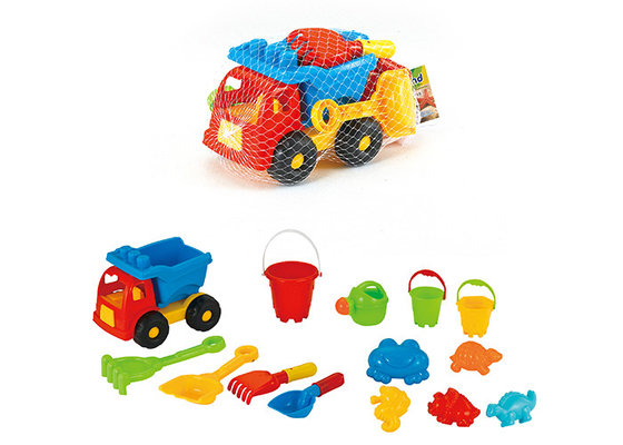 Durable Plastic Dinosaur Beach Toy Set W / Bucket Truck 28 Pcs Easy To Carry supplier