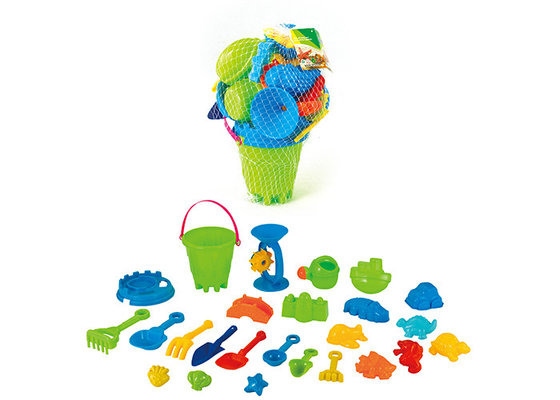 Durable Plastic Dinosaur Beach Toy Set W / Bucket Truck 28 Pcs Easy To Carry supplier