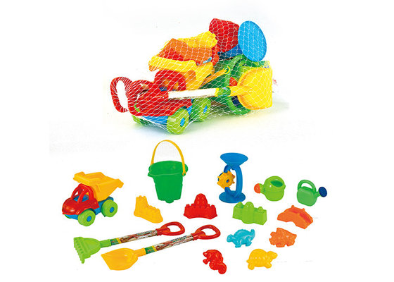 20 Pcs Plastic Beach Truck Children's Play Toys W / Big Spade Shovel Trolley Cart supplier