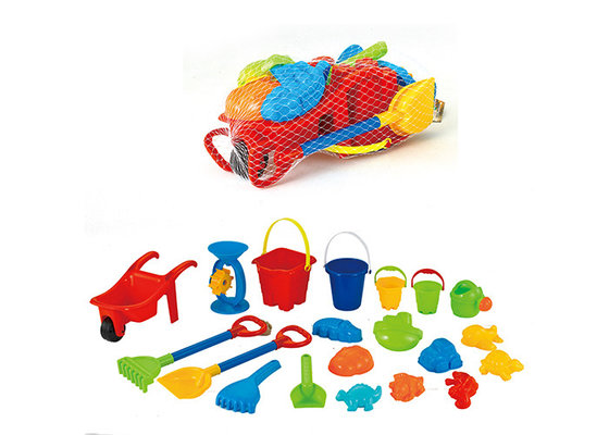 20 Pcs Plastic Beach Truck Children's Play Toys W / Big Spade Shovel Trolley Cart supplier