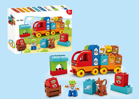 Toddler Role Play Learning Building Blocks / Kids Educational Toys W / Train Dump Truck supplier