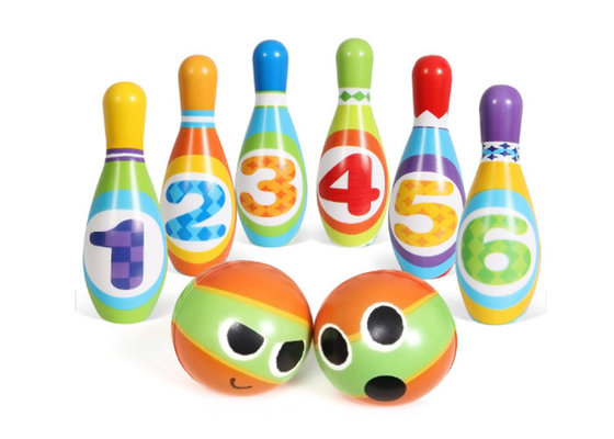 7 " Soft Foam Bowling Play Set For Kids Age 2  W / 10 Pins 2 Balls Multi Color supplier