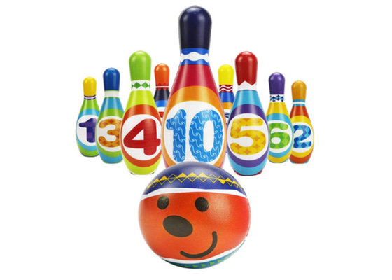 7 " Soft Foam Bowling Play Set For Kids Age 2  W / 10 Pins 2 Balls Multi Color supplier