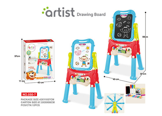 Toddlers Arts And Crafts Toys Magnetic Drawing Boards W / Stand 2 Sides Painting supplier