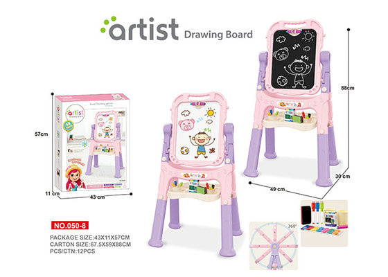 Toddlers Arts And Crafts Toys Magnetic Drawing Boards W / Stand 2 Sides Painting supplier