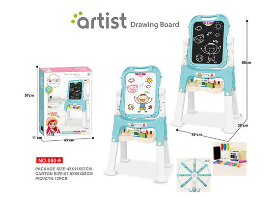 Toddlers Arts And Crafts Toys Magnetic Drawing Boards W / Stand 2 Sides Painting supplier
