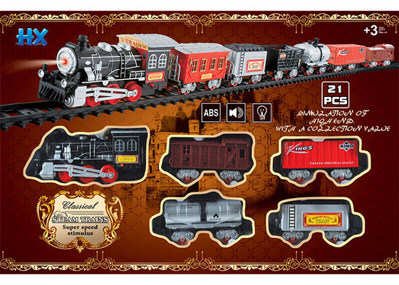 ABS Plastic Classic Battery Operated Train Track Set W / Lights Sound supplier