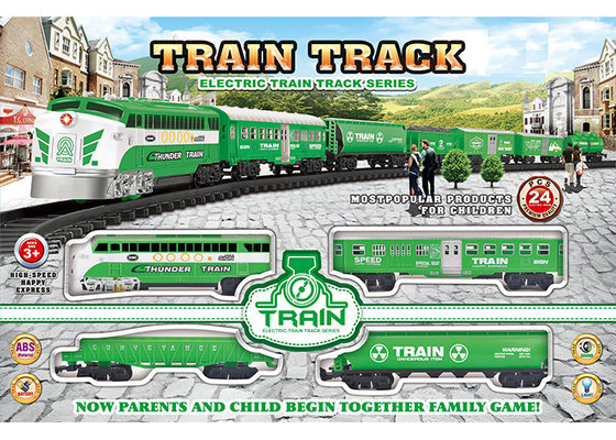 Electric Classic Train Railway Race Set W / Sound For Christmas Gift supplier