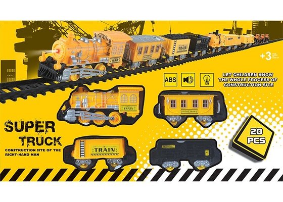 W / Sound  22 Pcs Age 3 Kids Toy Vehicles Powered By 1.5V AA Battery , Train Race Set supplier