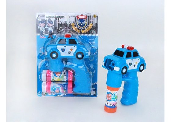 Police Car Shape LED Bubble Gun Shooter Children's Play Toys Blue Color Age 3 Kids supplier