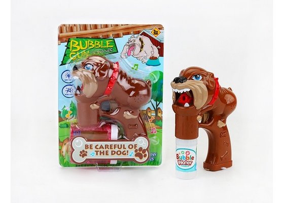 Eco Friendly Pink Children's Play Toys , Horse Crazy Dog Battery Operated Bubble Gun supplier