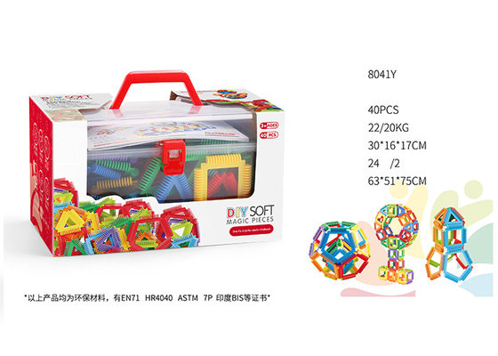 DIY Soft Plastic Stick Pipe Building Blocks Educational Toys 360 Pcs In Box Age 3 Kids supplier