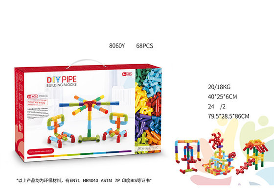 DIY Soft Plastic Stick Pipe Building Blocks Educational Toys 360 Pcs In Box Age 3 Kids supplier