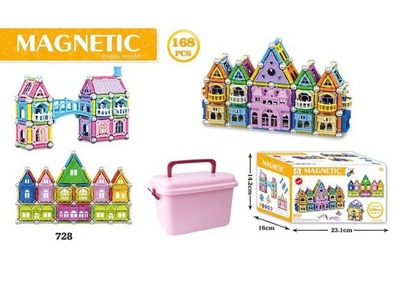 168 Pcs Magetic Plastic Building Blocks Educational Toys / Construction Building Sets Toys supplier