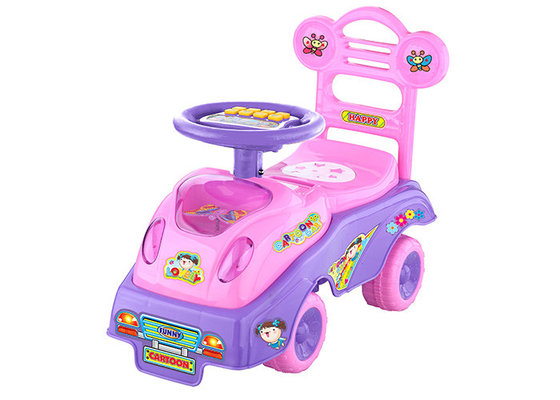 Age 18 Months Kids Ride On Toys W / Music Light Pink Color ABS Plastic Material supplier